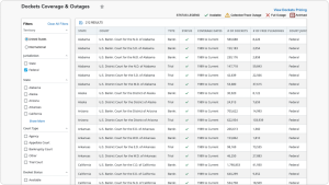 Full court docket search powered by AI