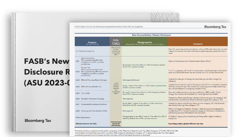 Are you ready to comply with ASU 2023-09? - Bloomberg Tax