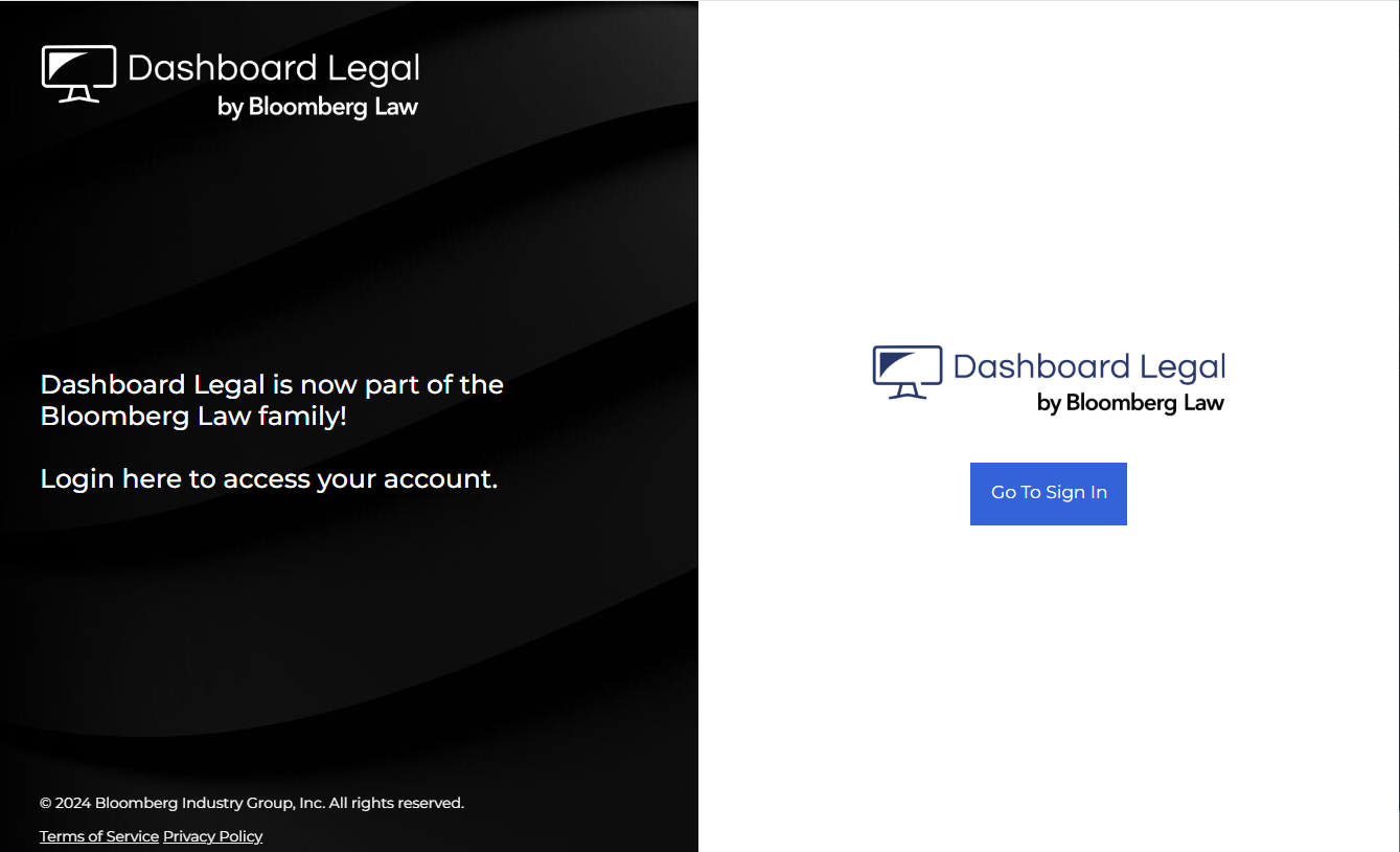 Bloomberg Login - Dashboard Legal Help