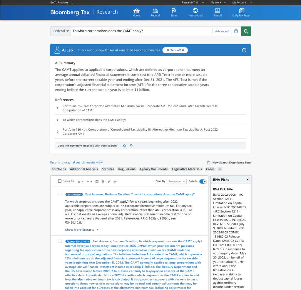 AI-Powered Efficiency: Bloomberg Tax's Technology