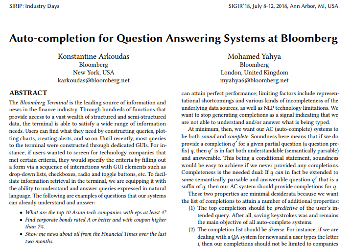 Bloomberg Researchers Detail New Approach to Query Auto-Completion in ...