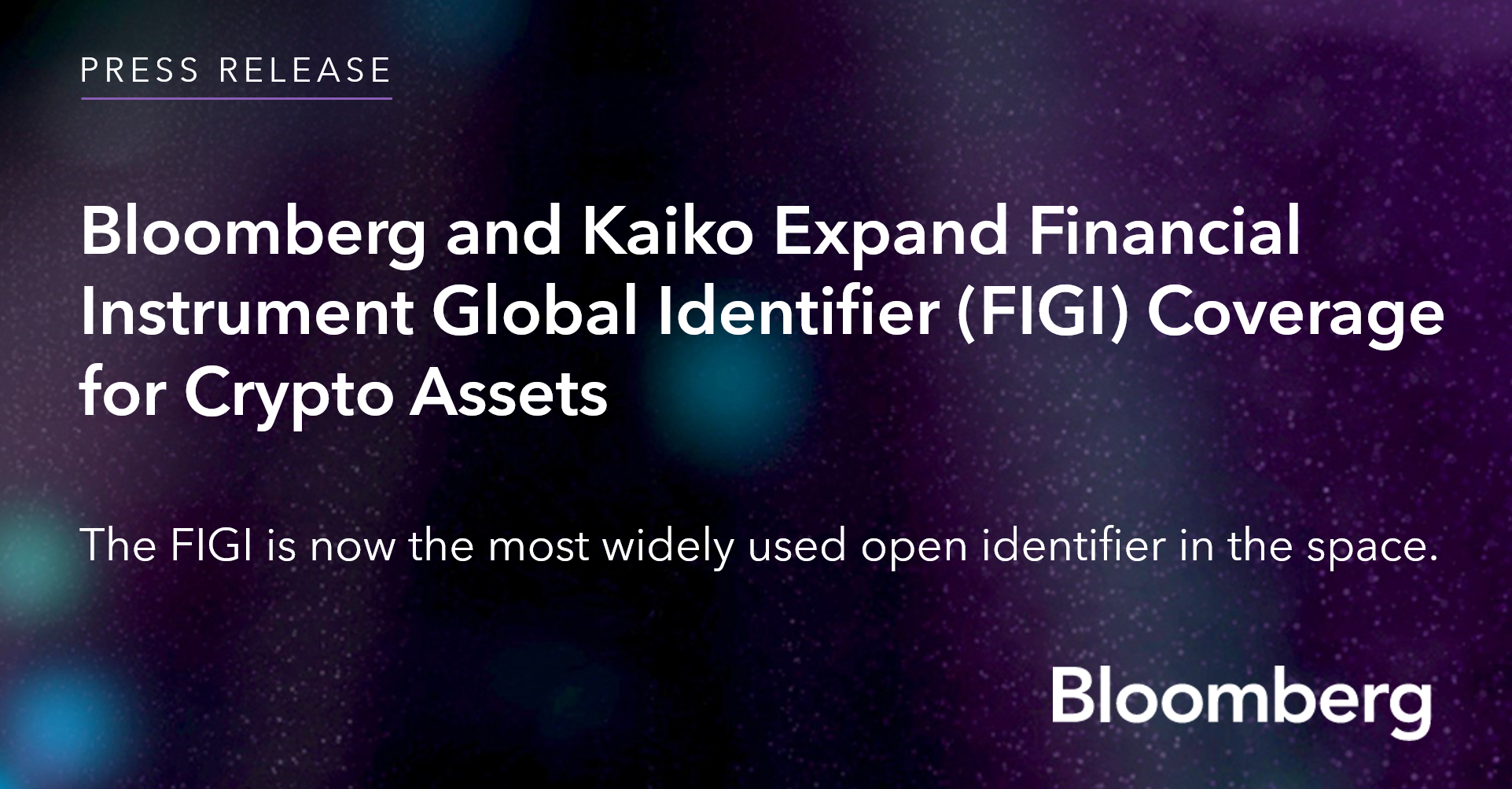 Bloomberg and Kaiko Announce Expanded Financial Instrument Global ...