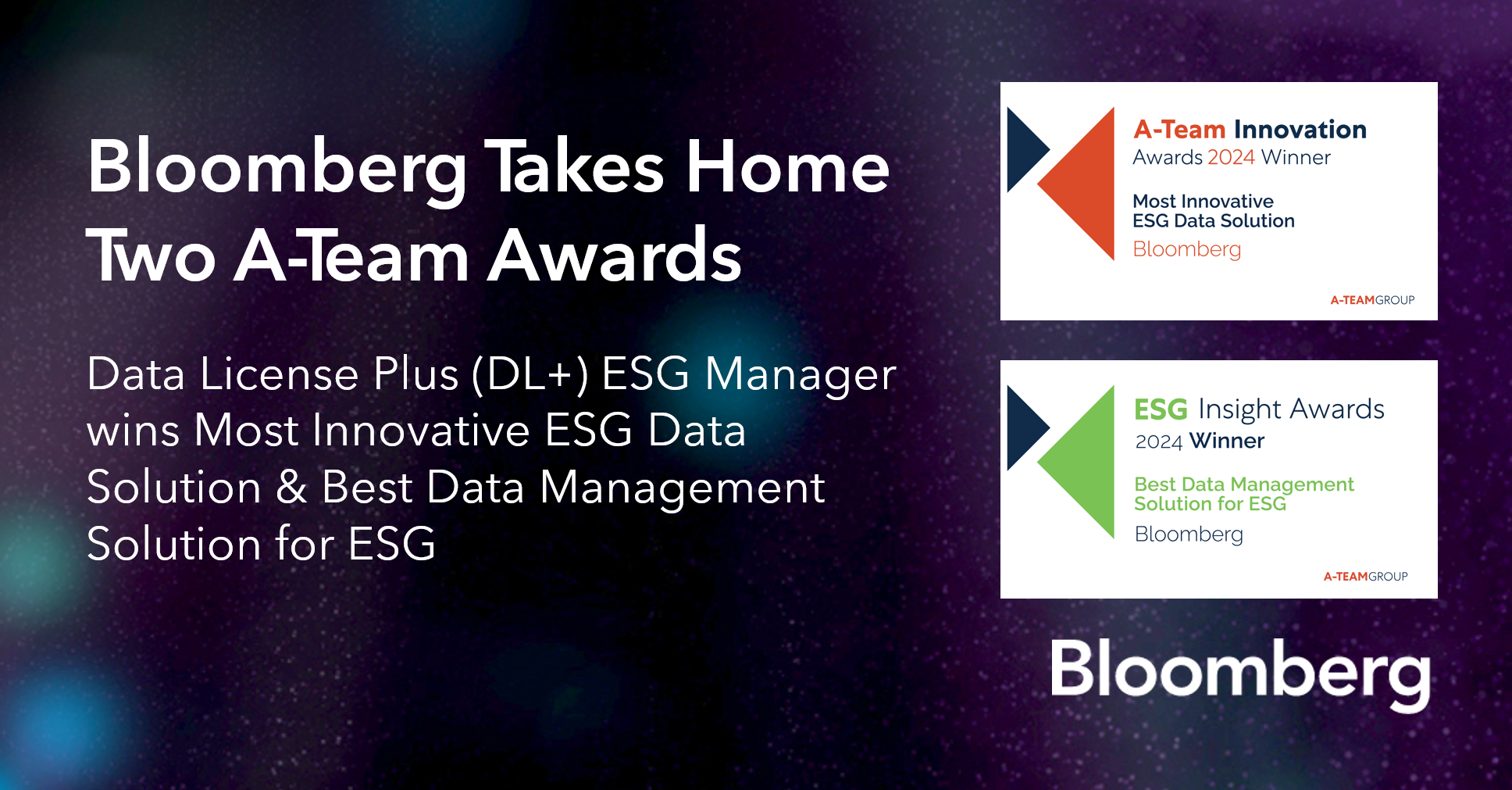 Bloomberg Takes Home Two A-Team Awards for Its Data License Plus (DL+ ...