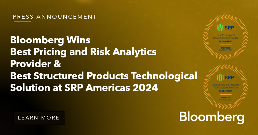Bloomberg Takes Home Fourth Consecutive Win for Best Pricing and Analytics Provider at SRP ...