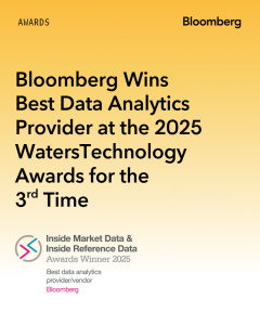 Bloomberg Wins Best Data Analytics Provider at the WatersTechnology ...