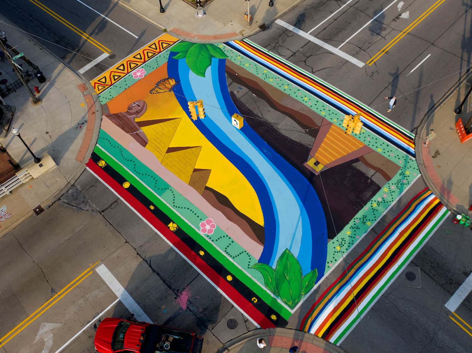 Beautifying a major downtown corridor | Asphalt Art
