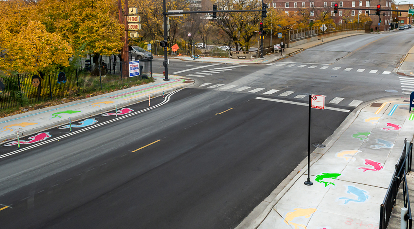 Student-designed interventions at a neighborhood gateway | Asphalt Art