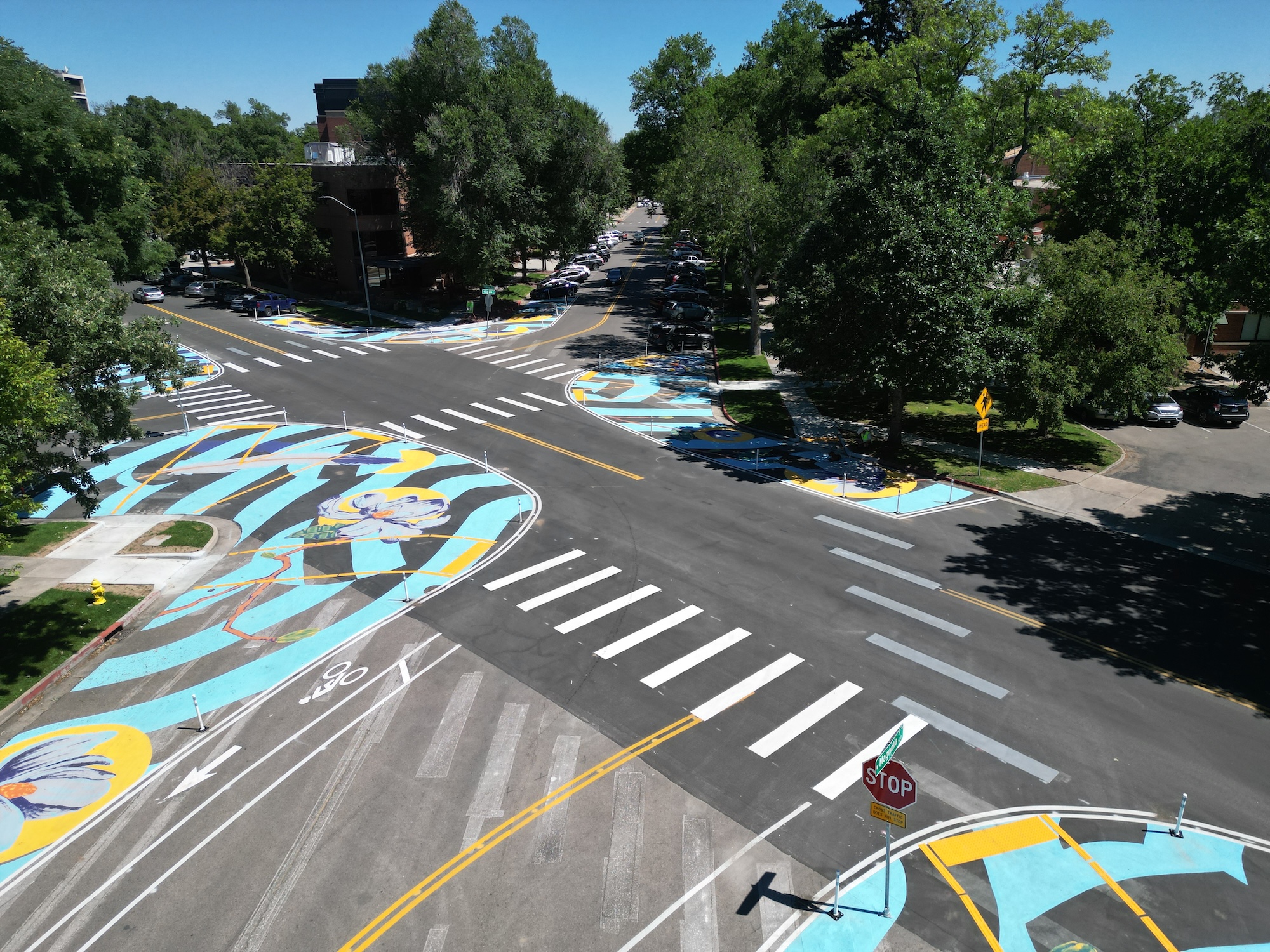 Making a five-point intersection more pedestrian-friendly | Asphalt Art
