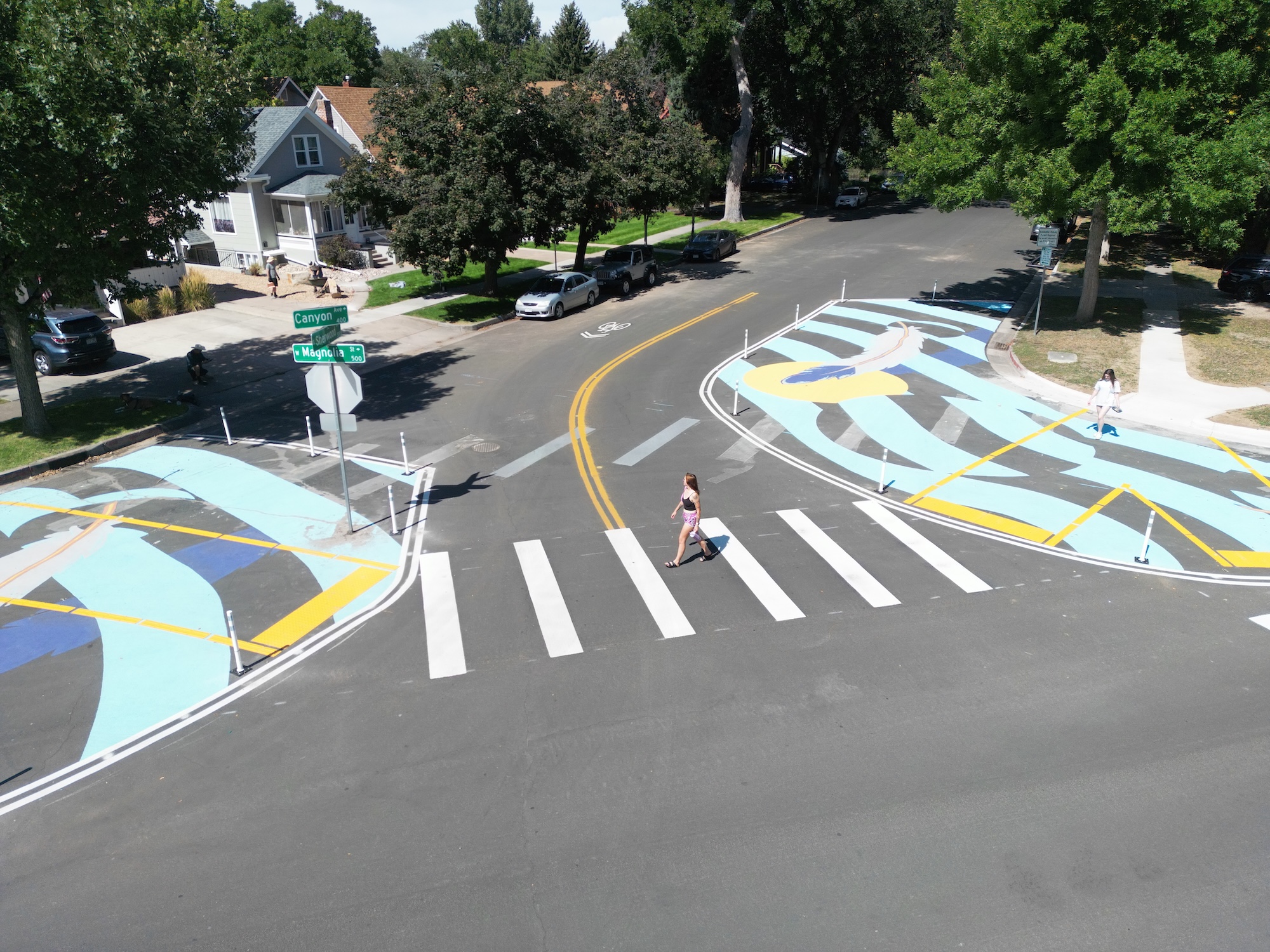 Making a five-point intersection more pedestrian-friendly | Asphalt Art