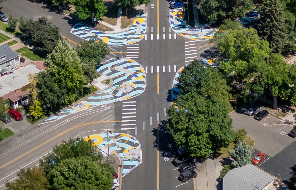 Making a five-point intersection more pedestrian-friendly | Asphalt Art