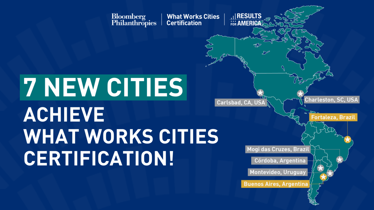 Results for America Awards Seven Cities in North and South America With ...