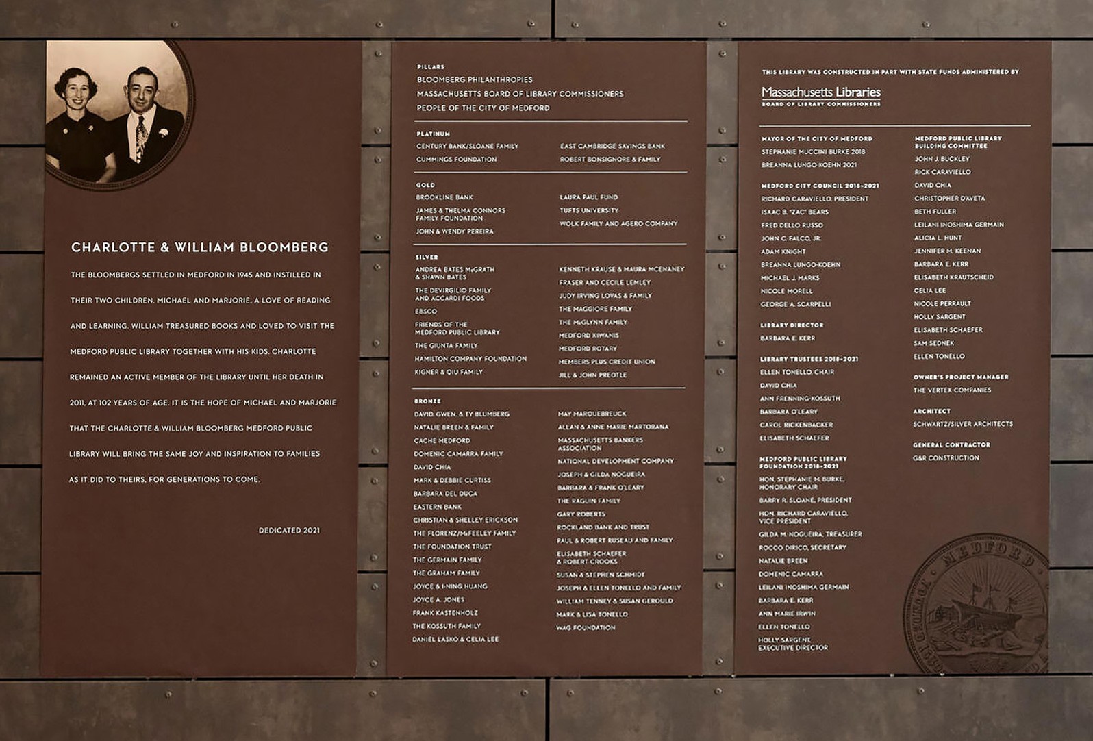 Charlotte and William Bloomberg Medford Public Library | Bloomberg ...