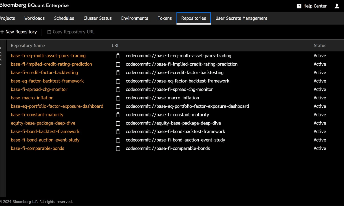 BQuant | Bloomberg Professional Services