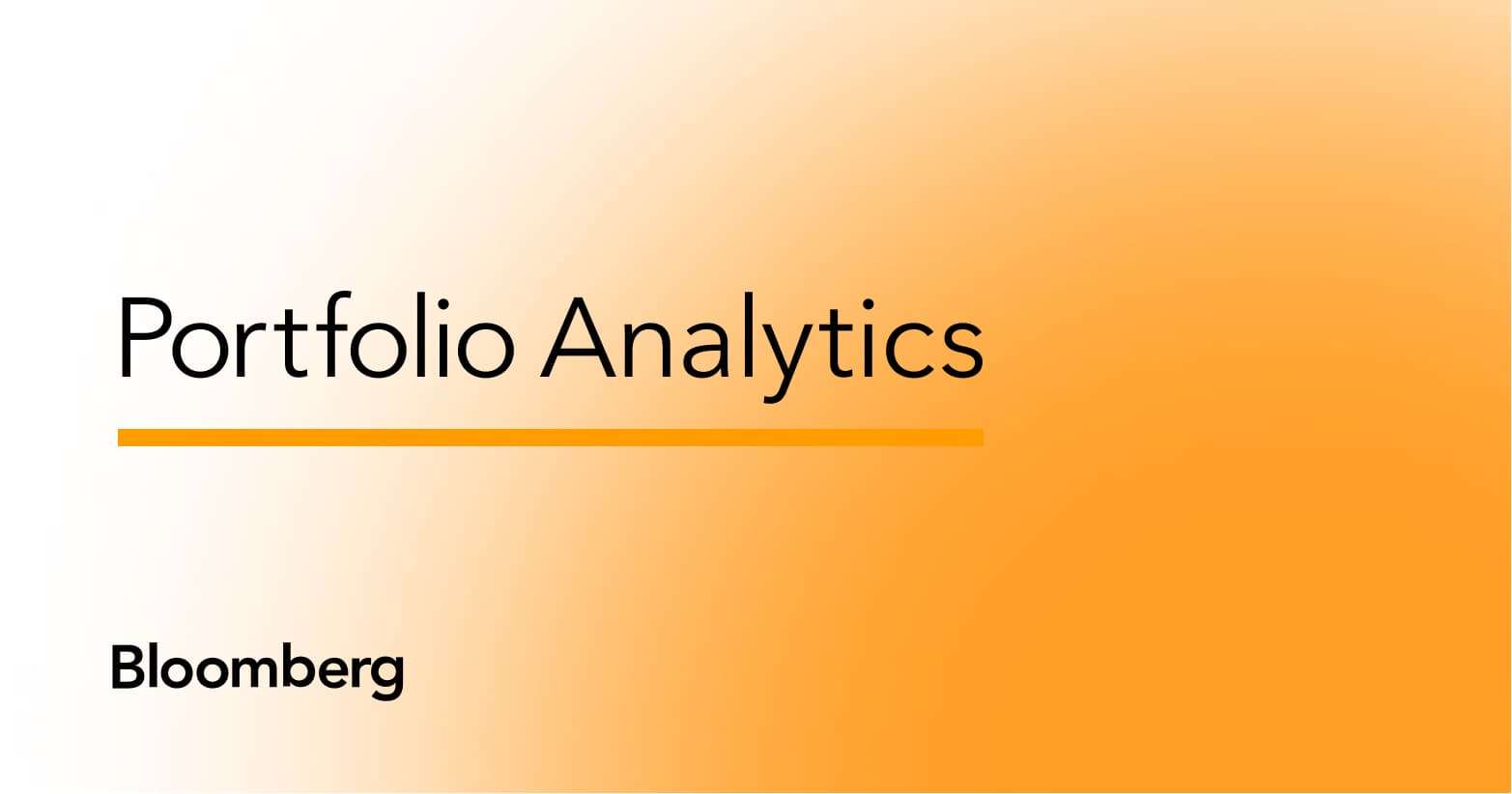 Portfolio Analytics | Bloomberg Professional Services