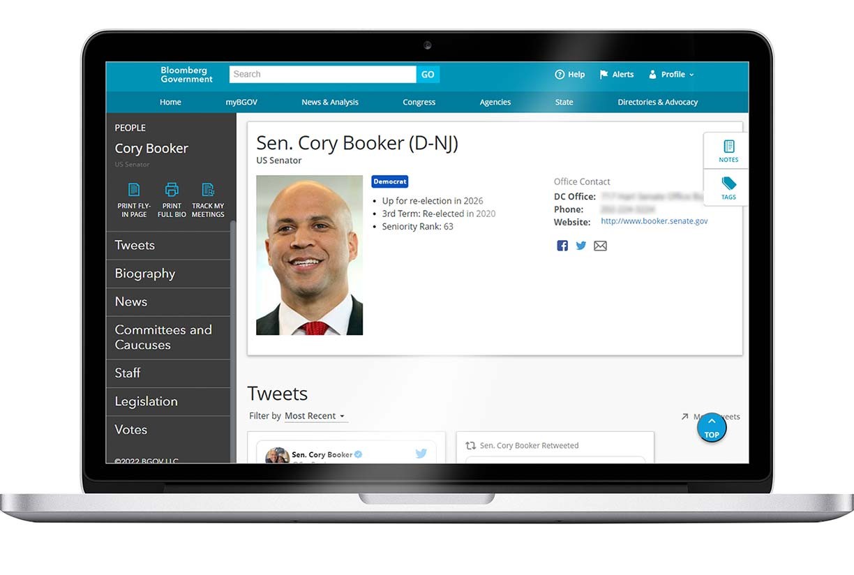 Congressional Directories and Contact Lists From Bloomberg Government