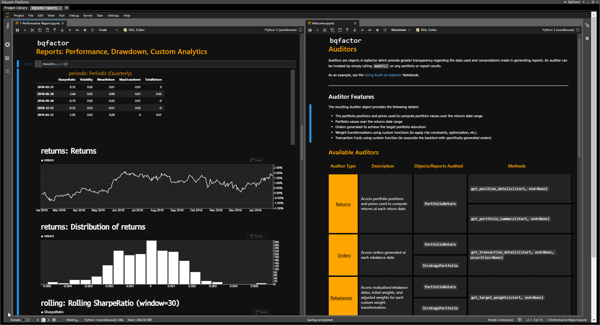 BQuant | Bloomberg Professional Services