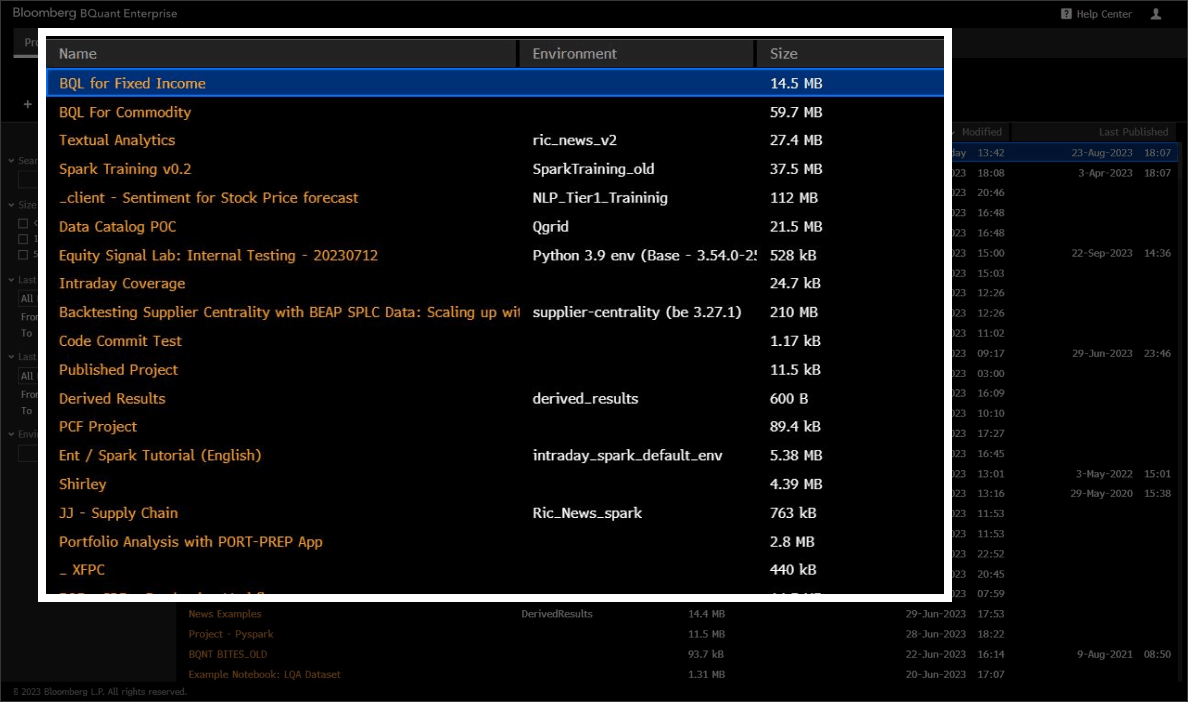 BQuant | Bloomberg Professional Services