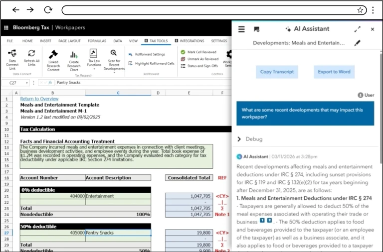 Upgrade Excel spreadsheets with Bloomberg Tax Workpapers - Bloomberg Tax