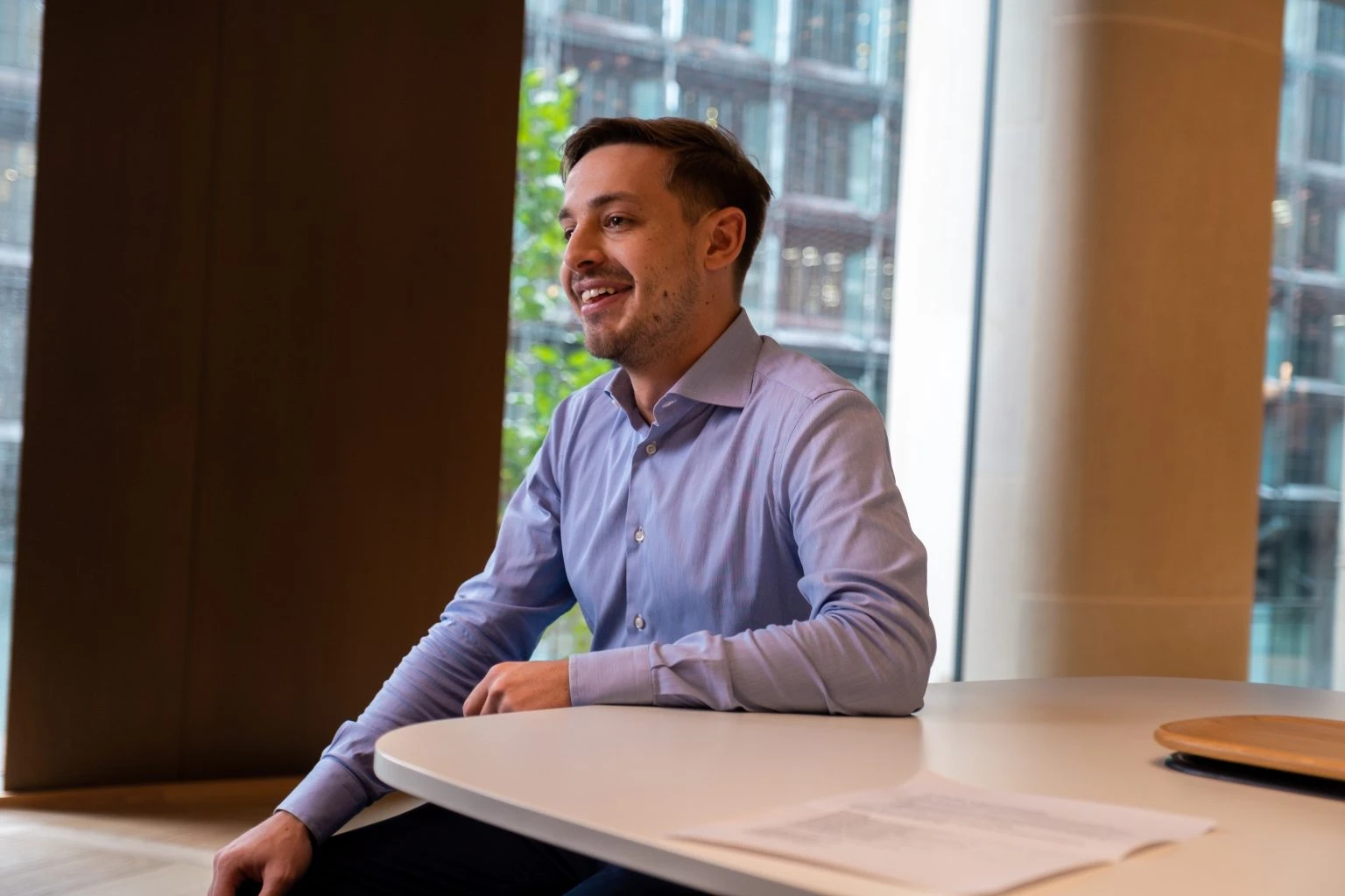 At Bloomberg in London: “The entire building is structured so employees ...