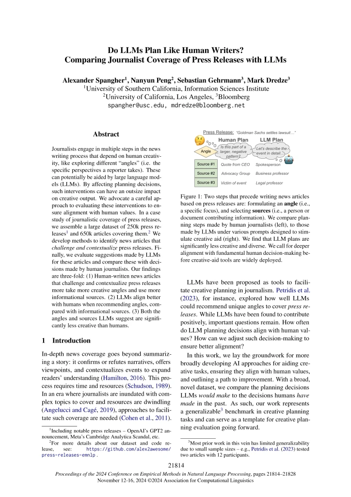 Bloomberg’s AI Researchers Publish 4 Research Papers at EMNLP 2024 | Bloomberg LP