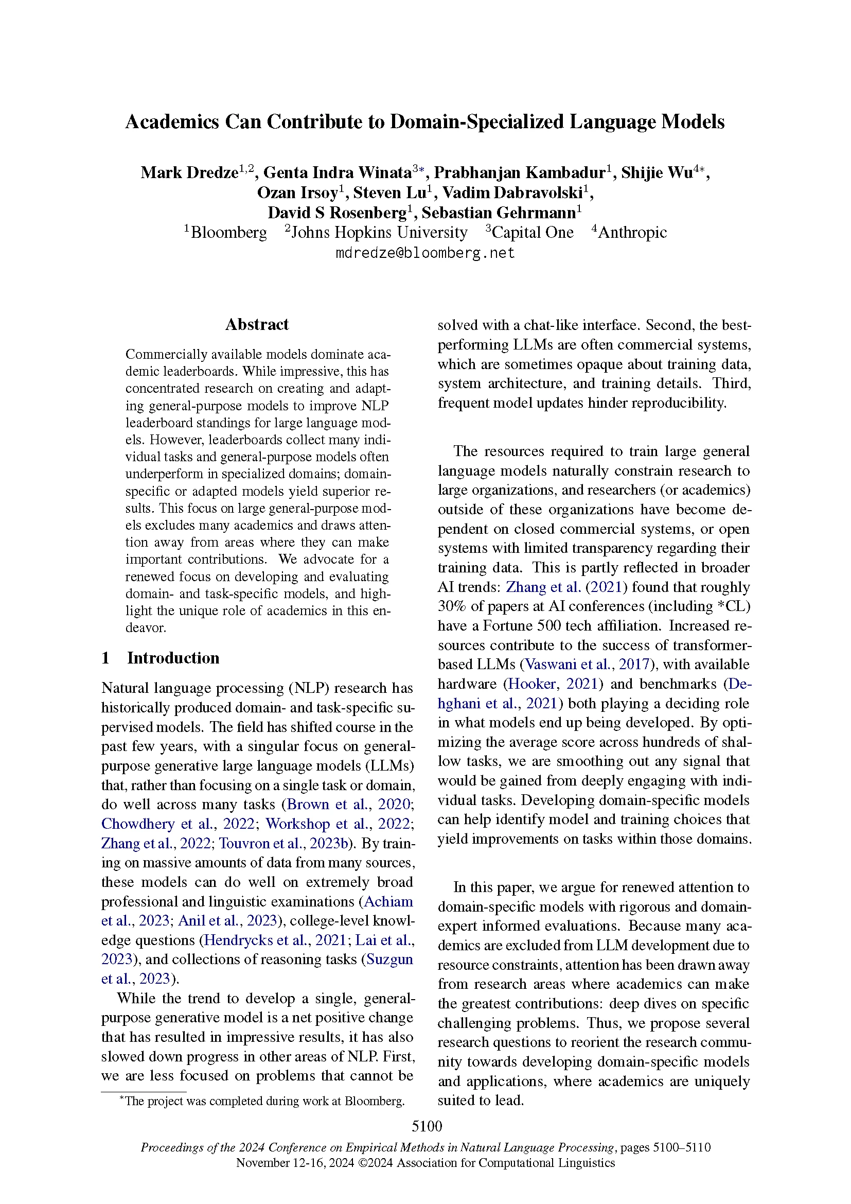 Bloomberg’s AI Researchers Publish 4 Research Papers at EMNLP 2024 ...