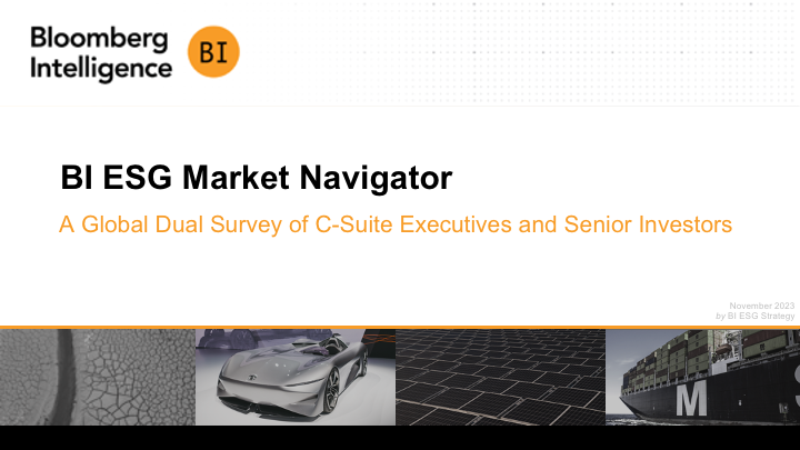 Bloomberg Intelligence ESG Market Navigator | Bloomberg New Economy