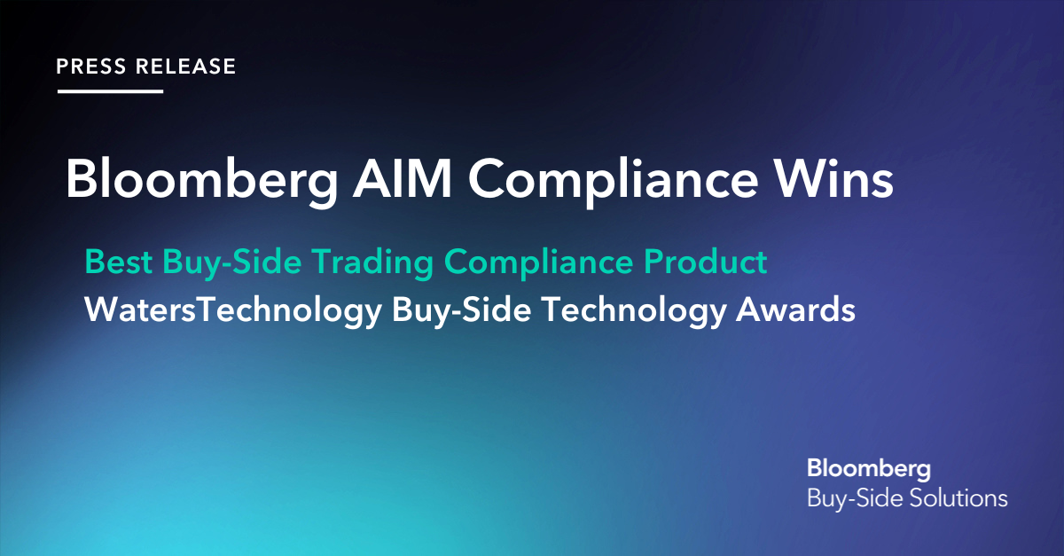 Bloomberg AIM gana premio en los WatersTechnology Buy-Side Technology ...