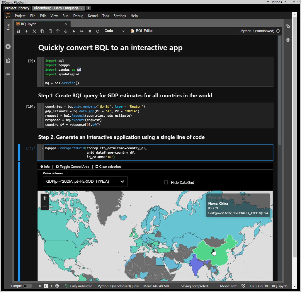 BQuant - 彭博專業服務