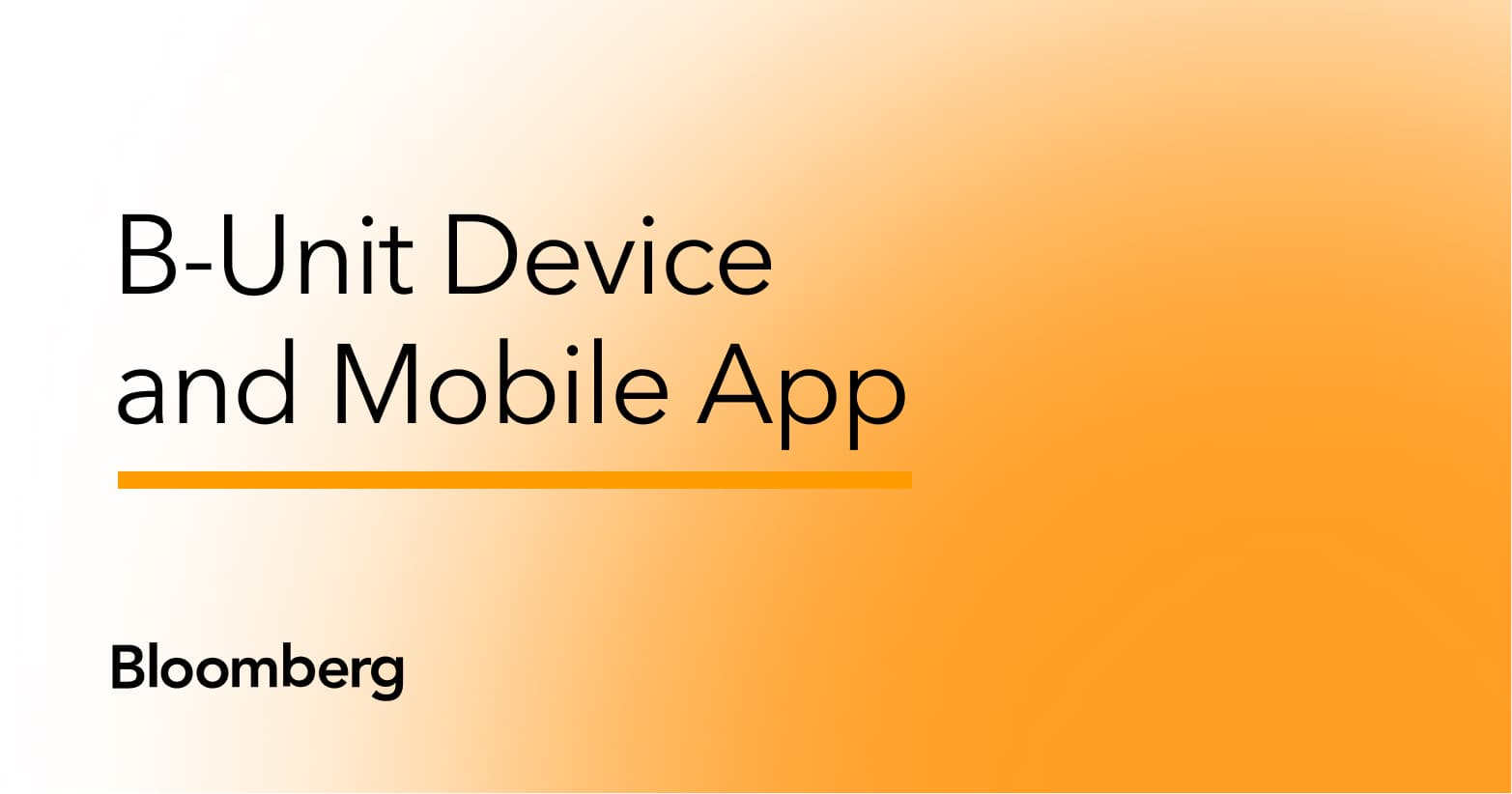 B-Unit Device and Mobile App | Bloomberg Professional Services