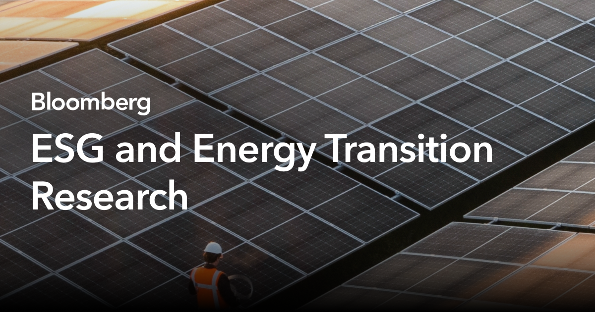 ESG and Energy Transition Research | Bloomberg Professional Services