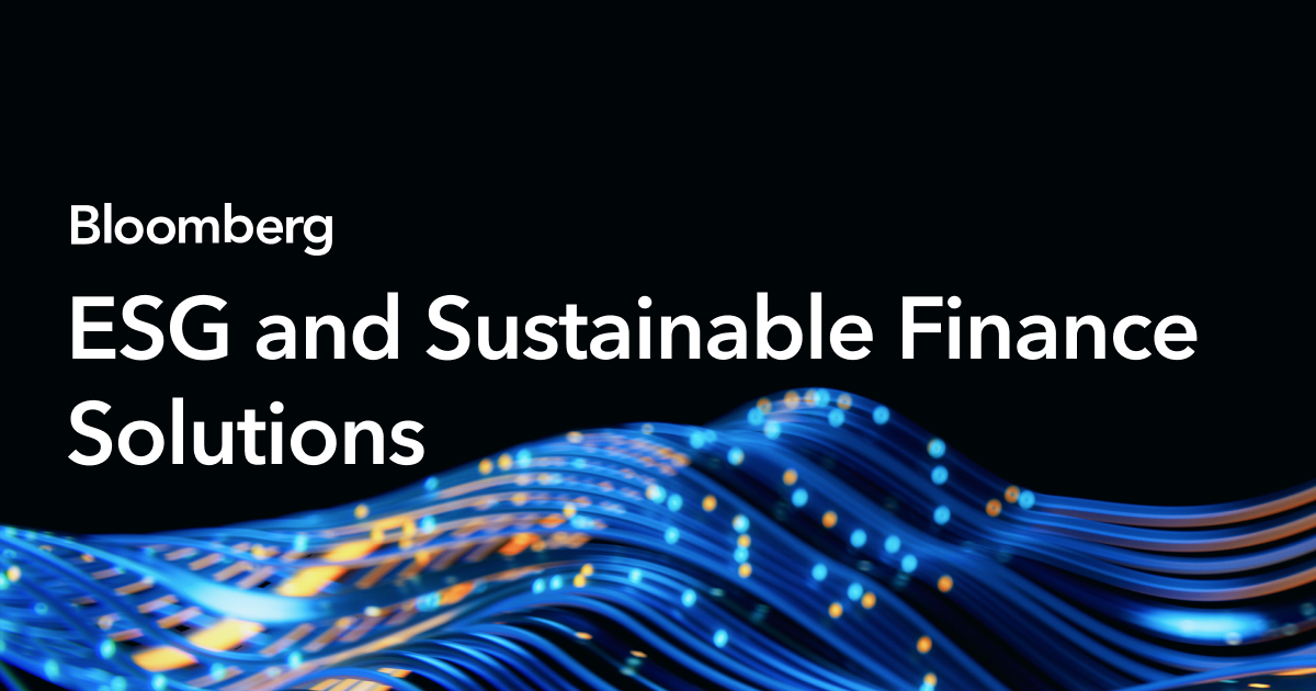 ESG and Sustainable Finance | Bloomberg Professional Services