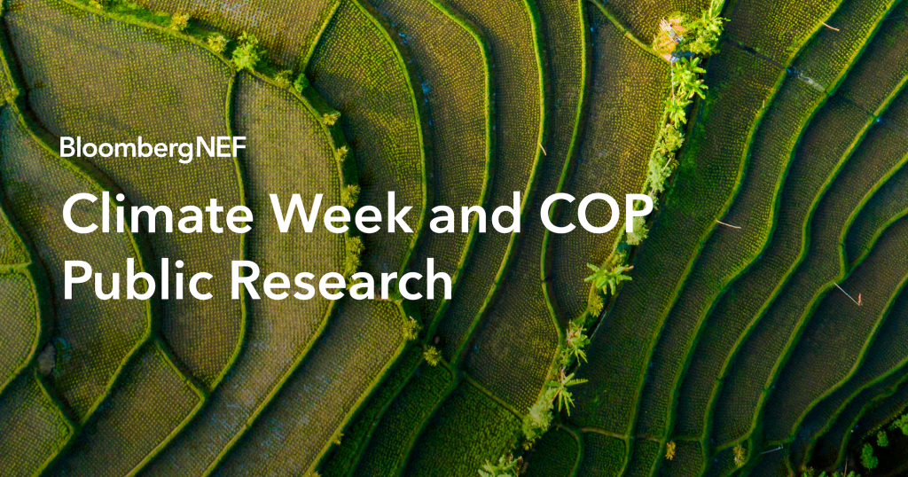 Climate Week and COP Public Research | BloombergNEF