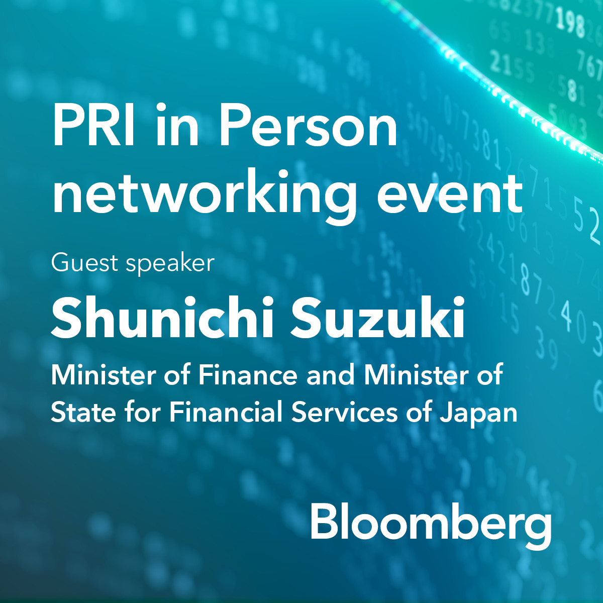 Bloomberg Dinner Reception at PRI In-Person | Bloomberg Events